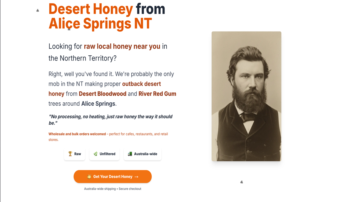 Alice Springs Outback Honey, Queen Bees & Desert Pollen | Raw Honey ...